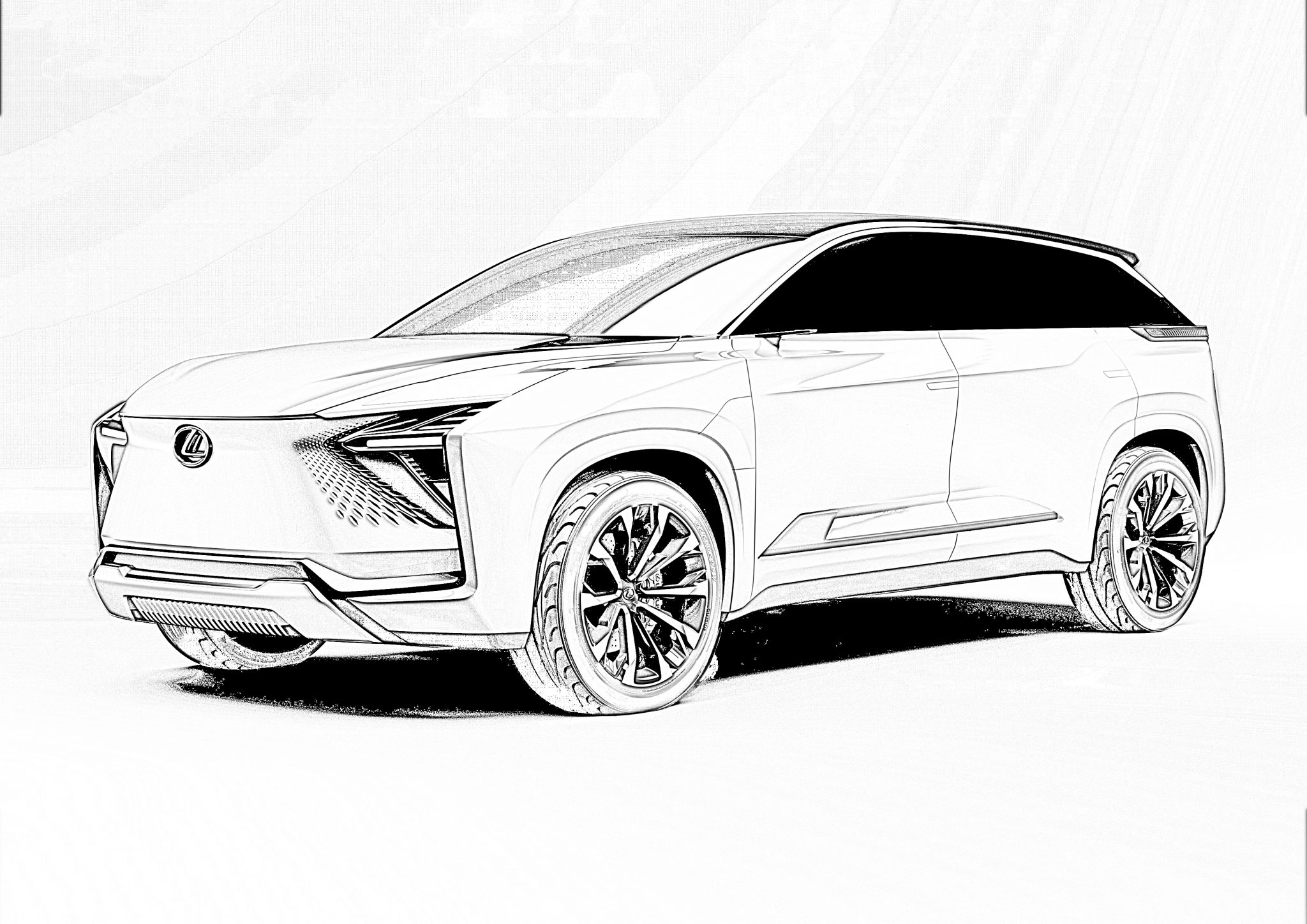 Lexus colouring templates: future vehicle concepts - Lexus UK Magazine